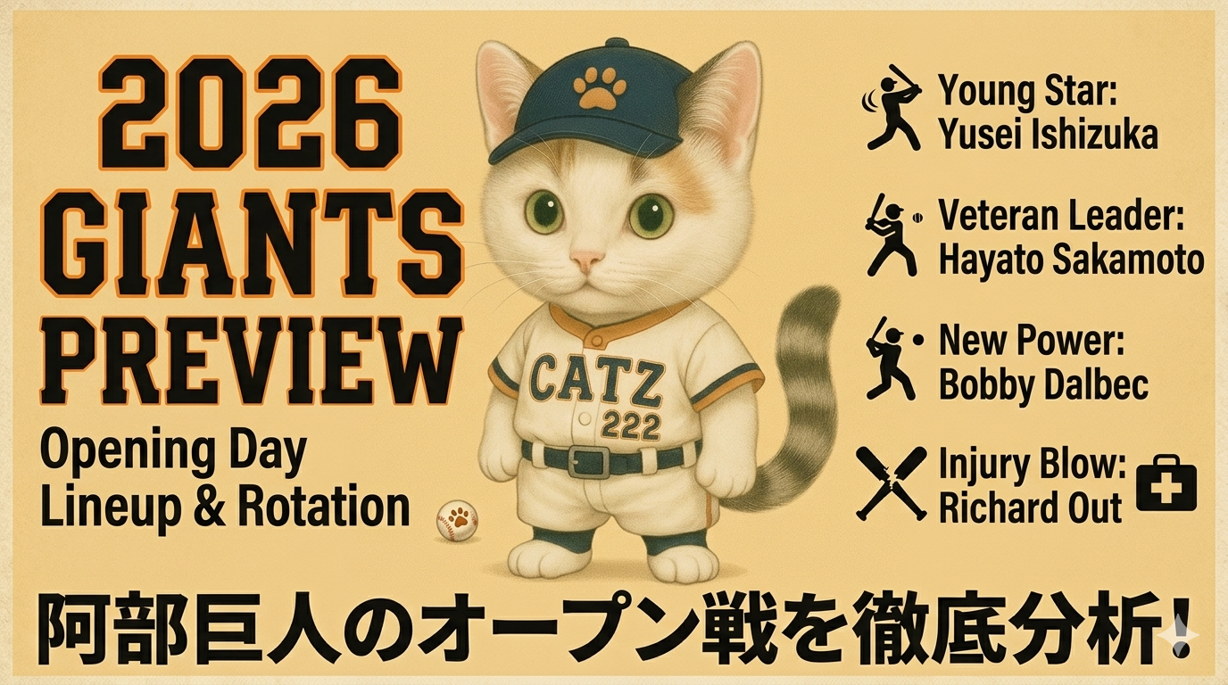 【Giants 2026 Season Preview】Projected Opening Day Lineup & Starting ...